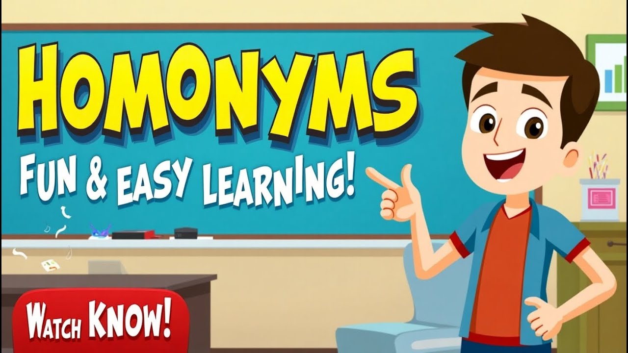 HOMONYMS – Easy Learning! | Learn with Stories & Humor - YouTube