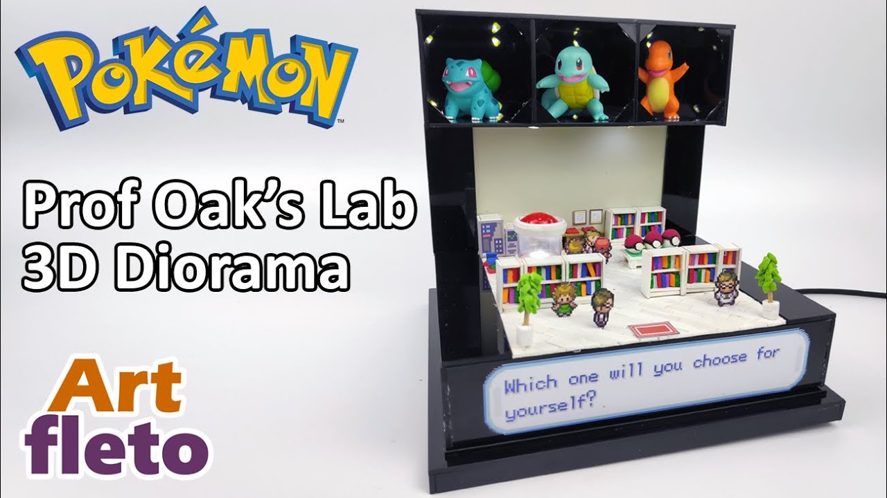How to make Professor Oak's Lab Diorama | Pokemon Fire Red / Leaf Green ...