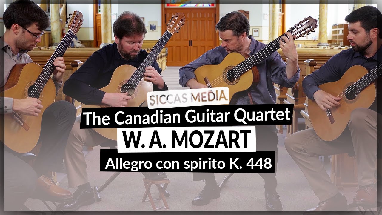 The Canadian Guitar Quartet plays I. Allegro con spirito, K. 448 by W.A ...