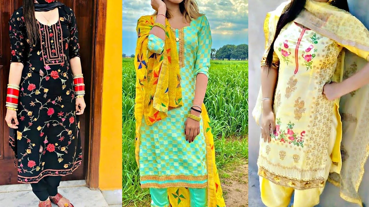 Latest Printed And Plain Suit Design Images - YouTube