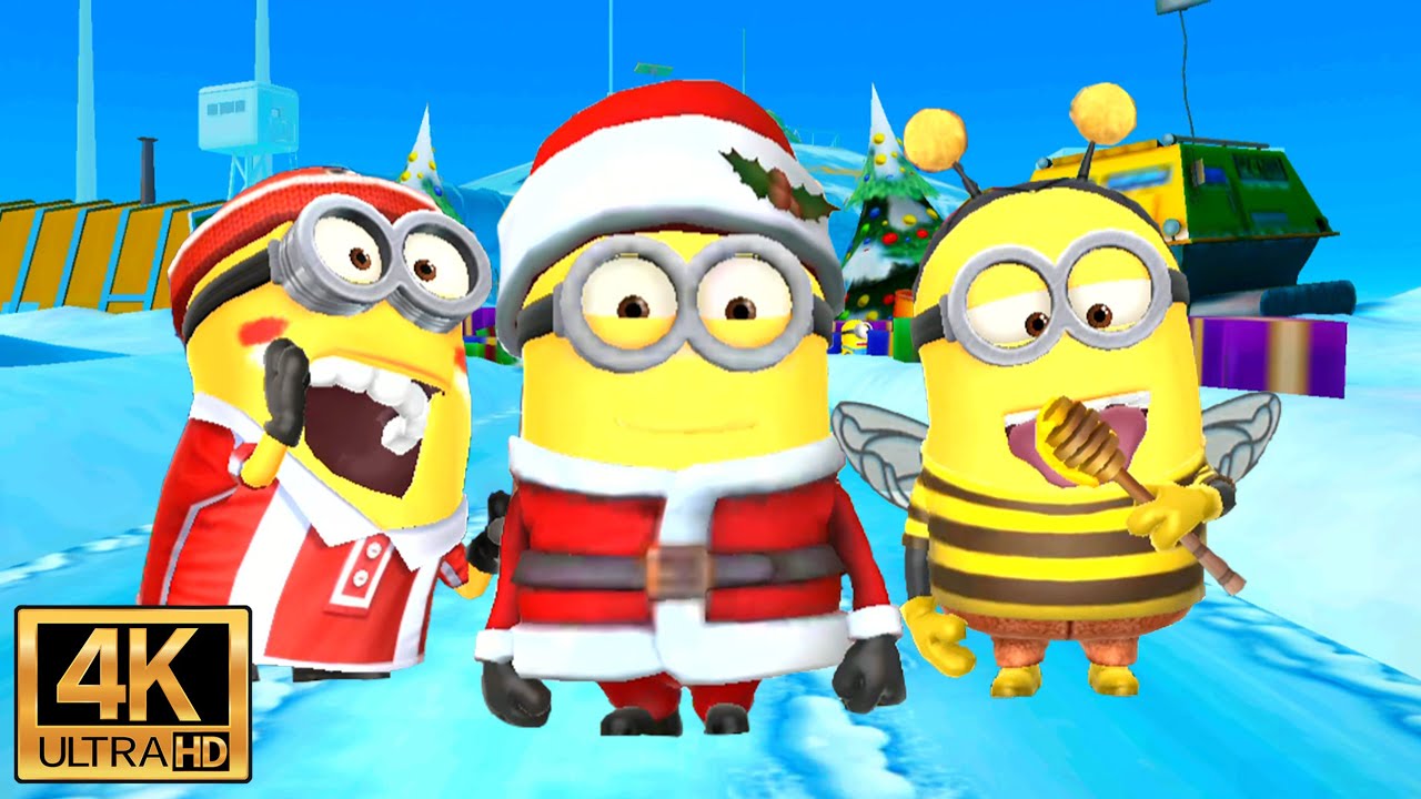 Minion Rush Santa Minion Bee Costume Minion and Soccer Fan Minion at ...