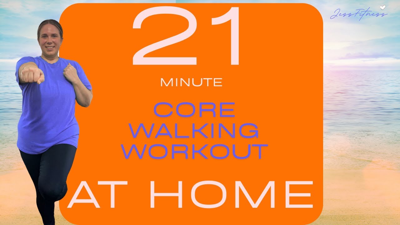 Core Walking Workout at HOME! WALK Your Way to a FLATTER STOMACH in 20 ...