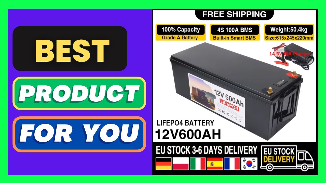 12V 24V 100AH 500AH 600AH LiFePO4 - YouTube