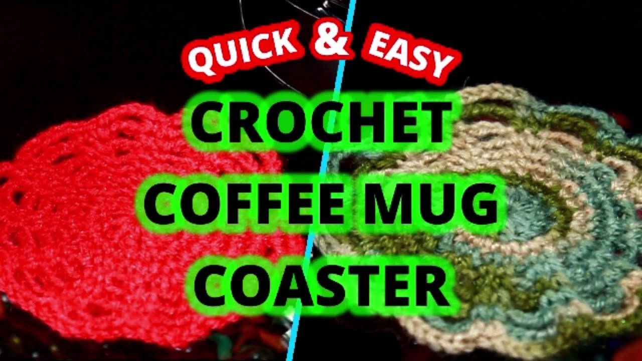 CROCHET COFFEE MUG COASTER PATTERN | HUWC - YouTube