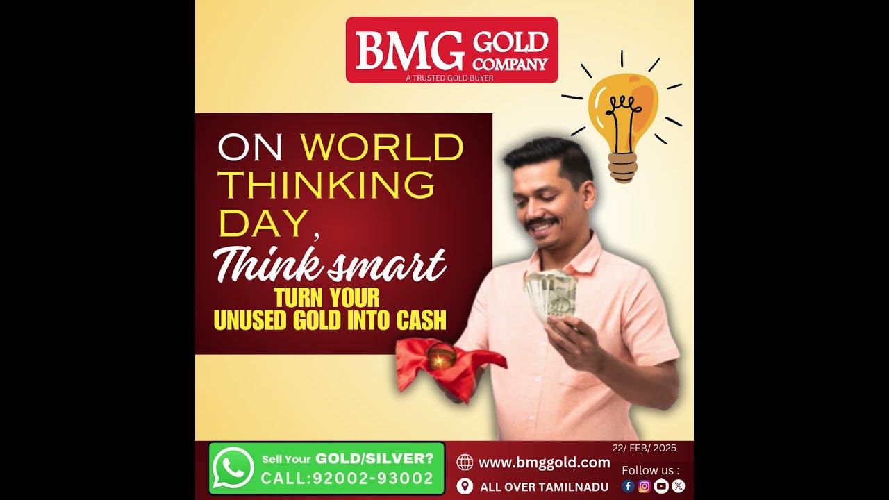 🤔💭 On World Thinking Day, THINK SMART – turn your UNUSED GOLD INTO CASH 🪙🔁💵 - YouTube