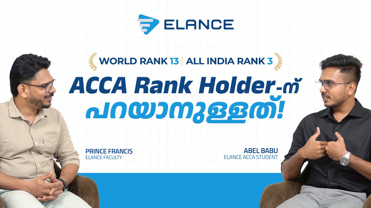 ACCA PM Topper Shares Success Stories | Abel Babu (World Rank 13, AIR 3 ...