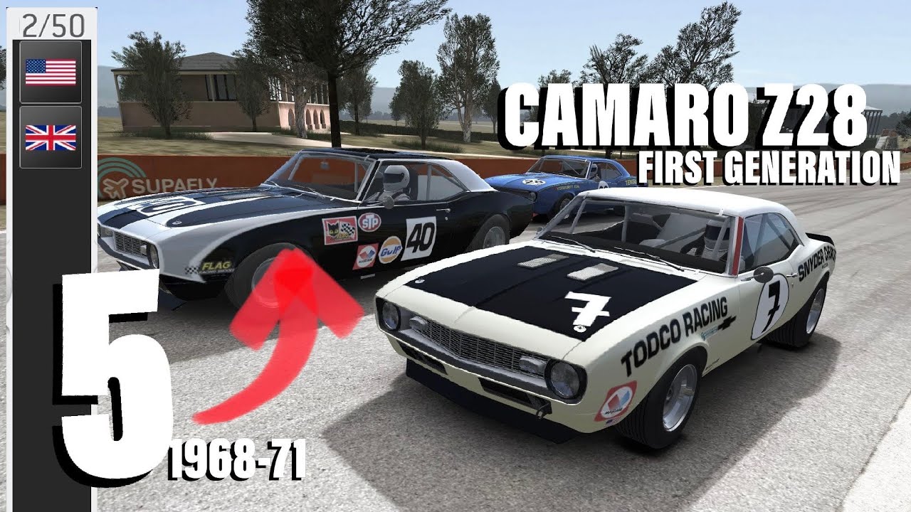 5 1967 Chevrolet Camaro Z28 Racing Retro Liveries (1968-1971) - YouTube