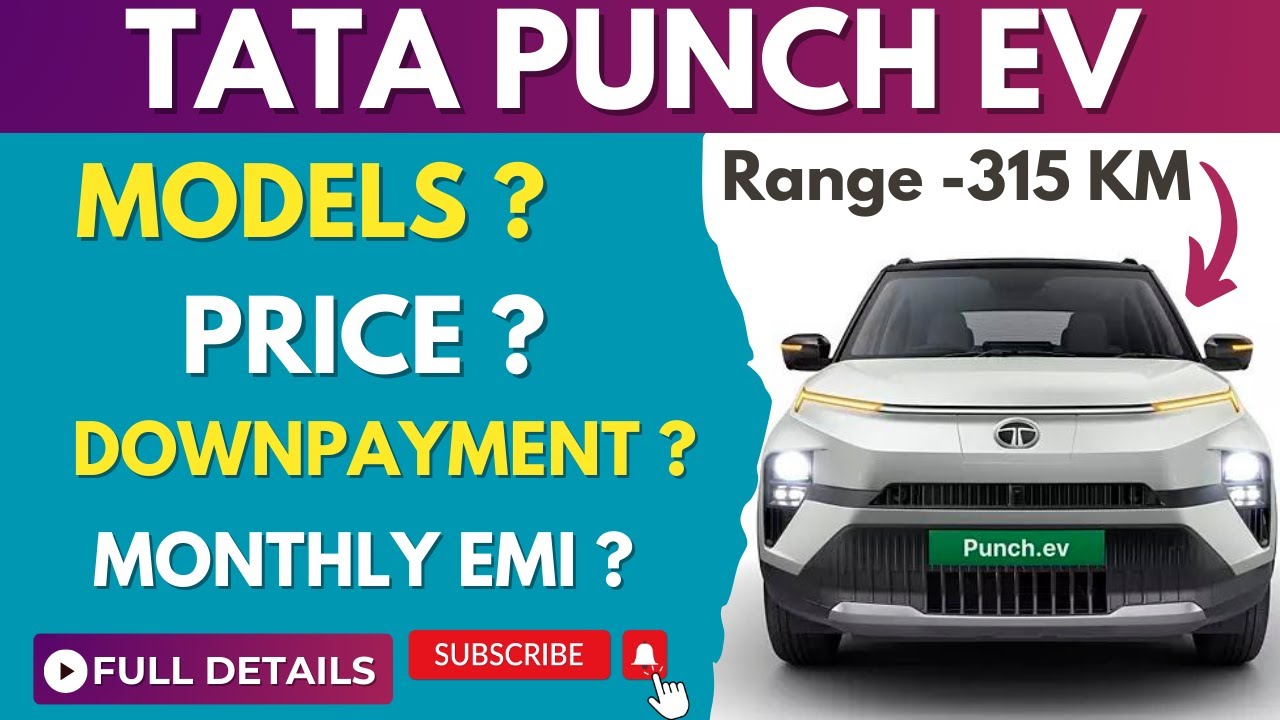Tata Punch ev 2024 | Tata Punch ev Price in India | Specifications, Downpayment & Monthly EMI ...