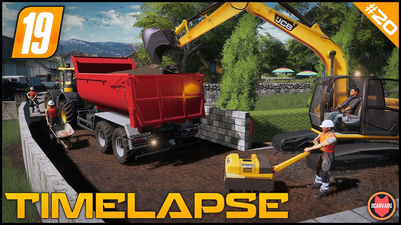 🚧 Leveling Driveway For Tarmac Usign JCB JS130 And JCB Fastrack ⭐ FS19 ...