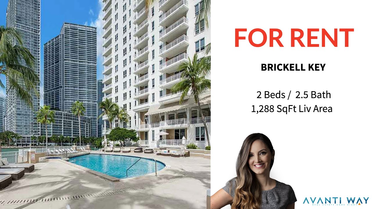 2 Bed/ 2.5 Bath RENTAL in BRICKELL KEY - YouTube