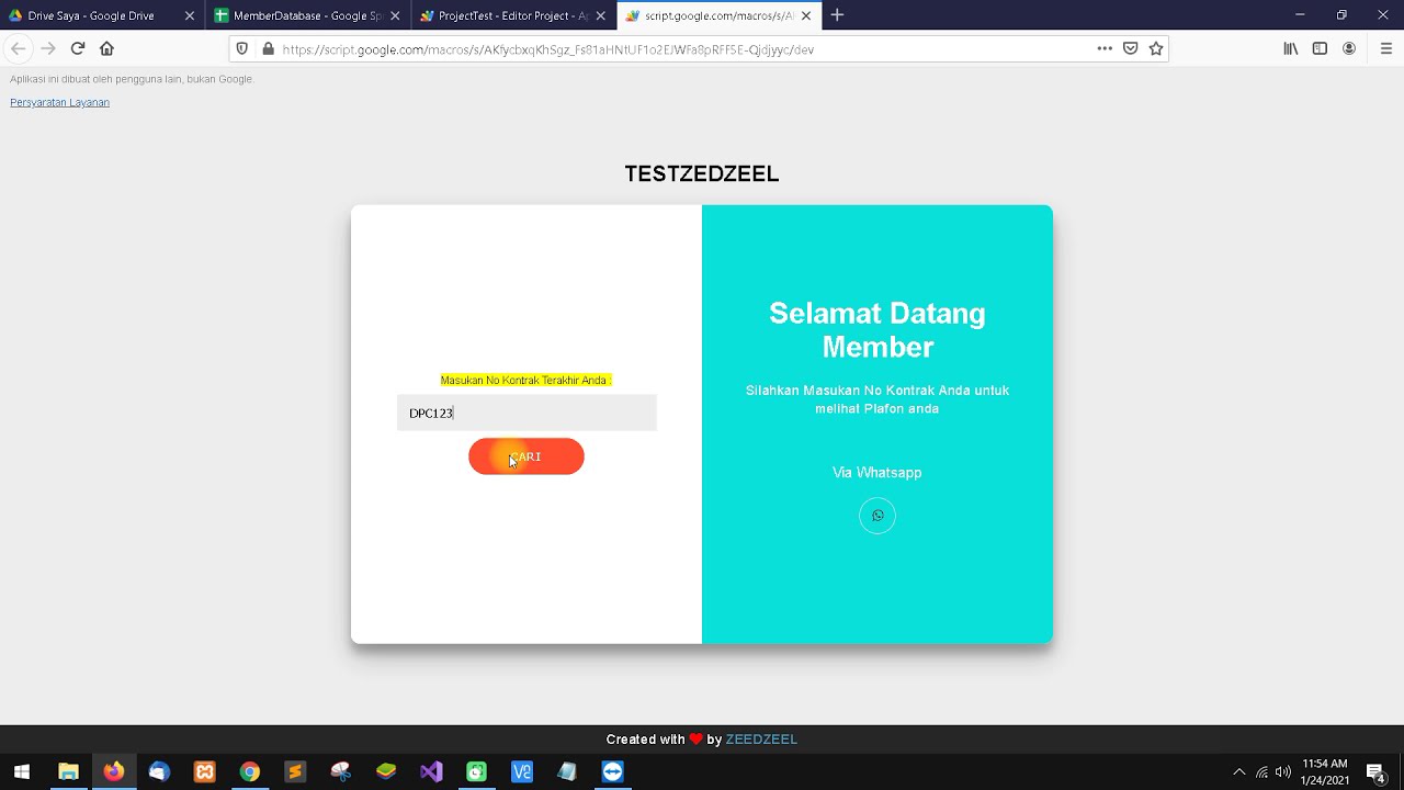 Membuat Web dengan Database Google Sheet - YouTube