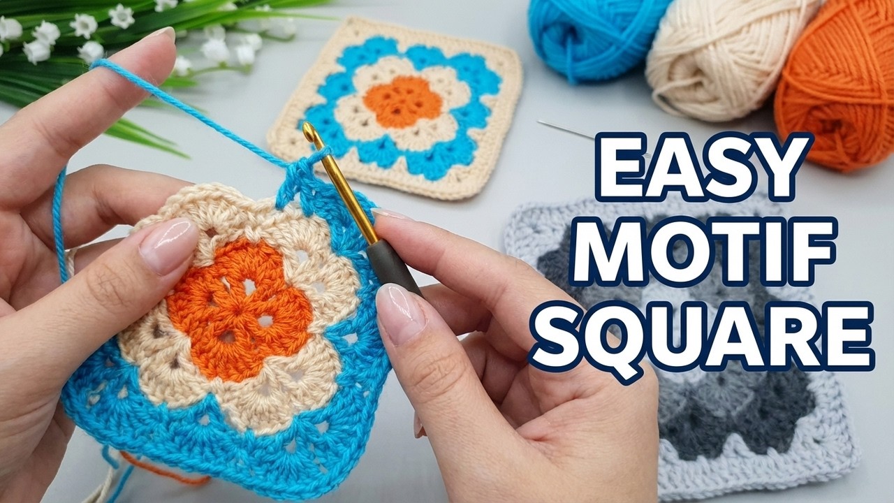 Continuous Granny Square | Motif Granny Square | Easy and Different ...