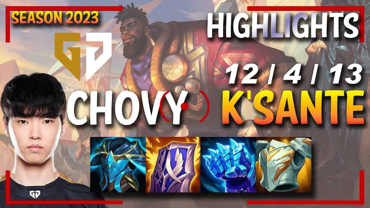 GEN Chovy K'SANTE Mid - HIGHLIGHTS - KR Ranked - YouTube