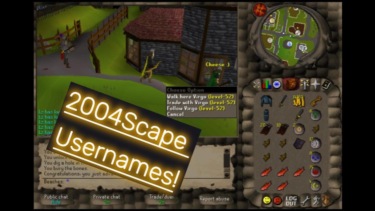 2004Scape | Cool Usernames & Making memories as we go Pt. 1 - YouTube
