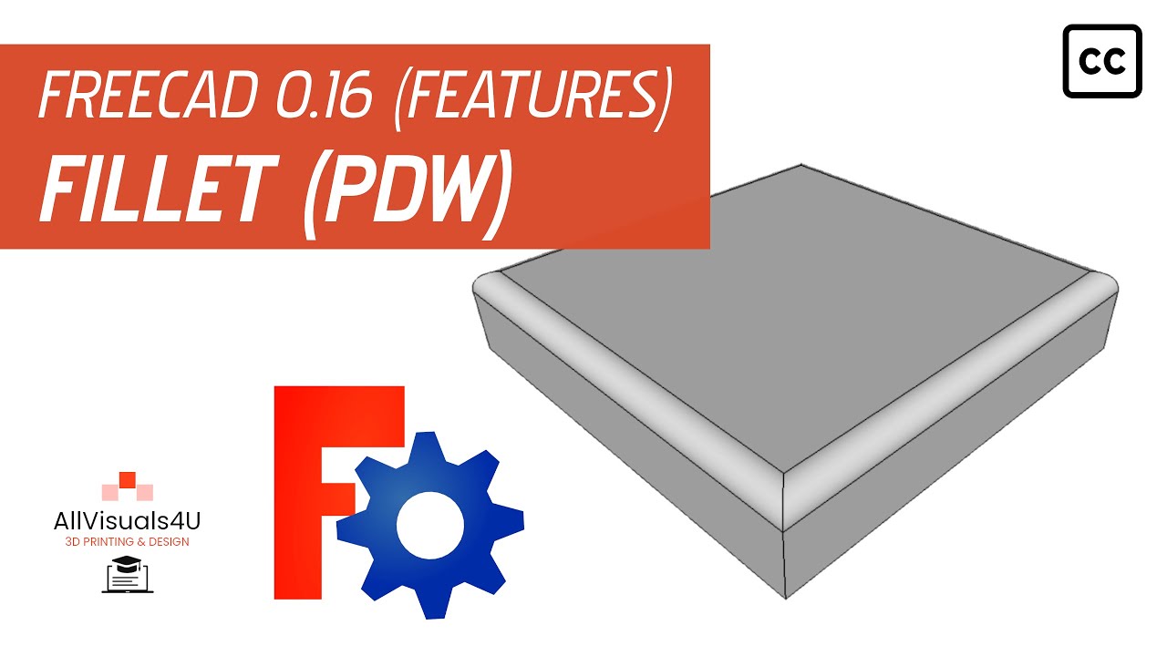 FreeCAD Tutorial - Feature - Fillet (Part Design Workbench) - YouTube