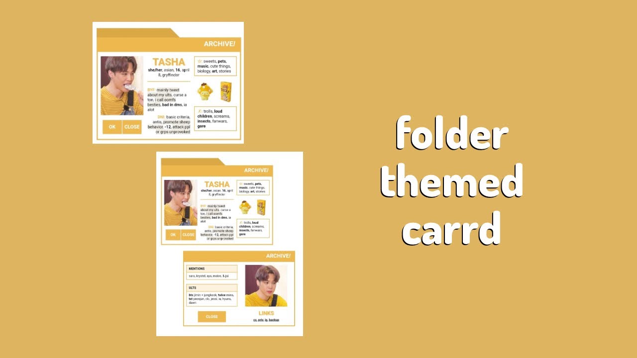 folder themed carrd | quick tutorial - YouTube