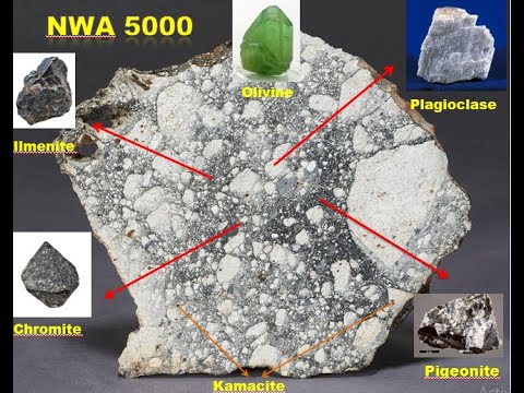 Lunar meteorite minerals. NWA 5000 - YouTube