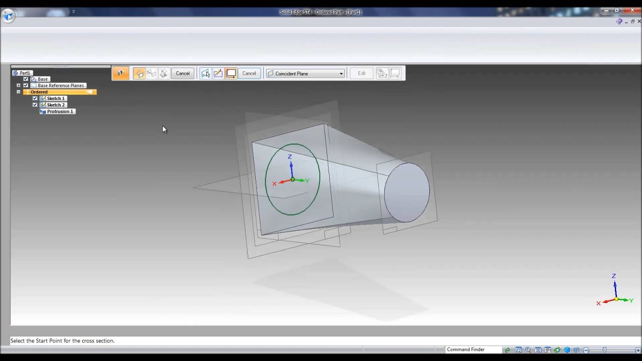 Solid Edge: Comando Loft - YouTube