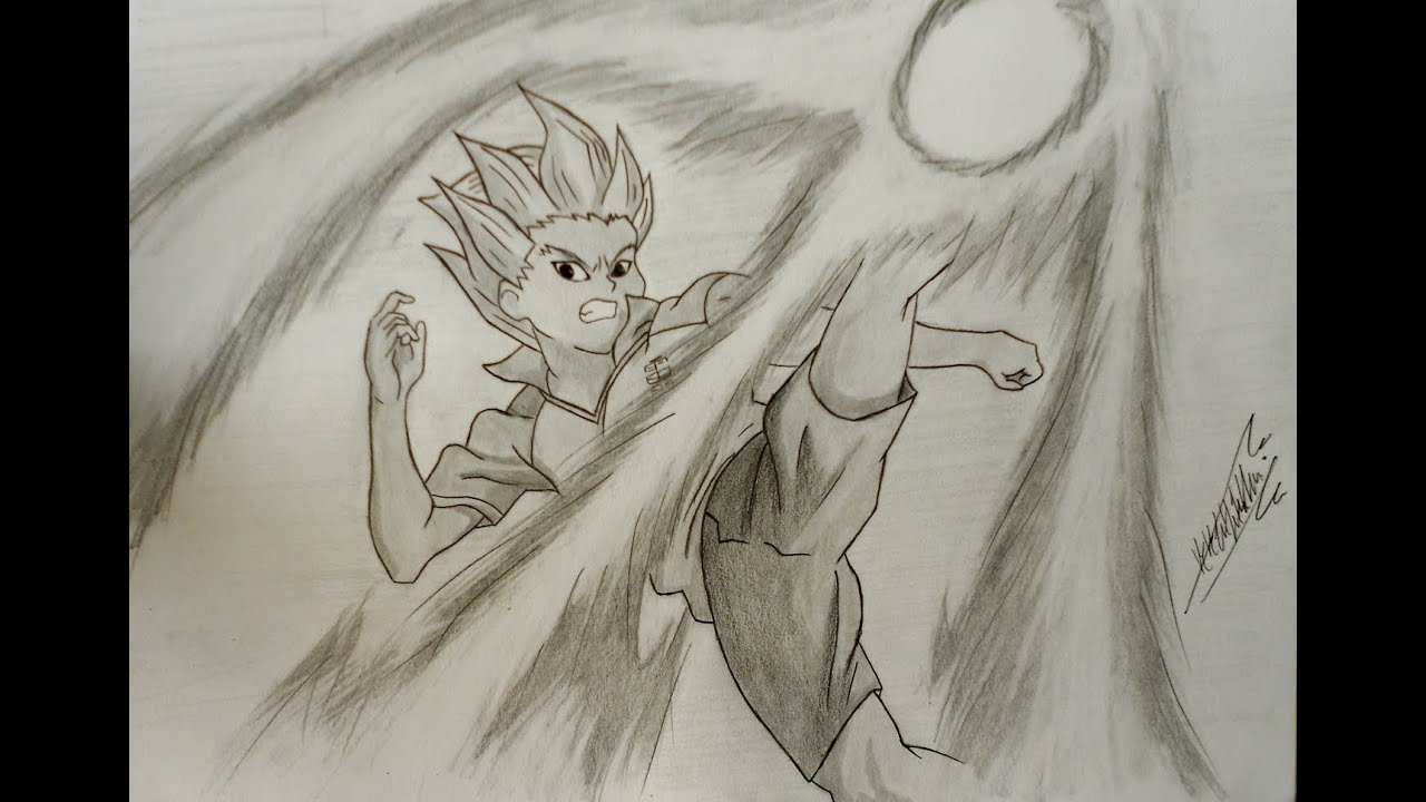 Dibujando a Axel Blaze (Inazuma Eleven) - YouTube