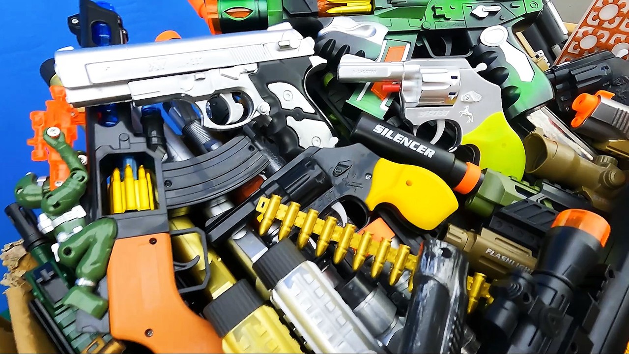 Massive Toy Gun Arsenal! Shotguns, Sniper Rifles, Pistols & Tactical ...