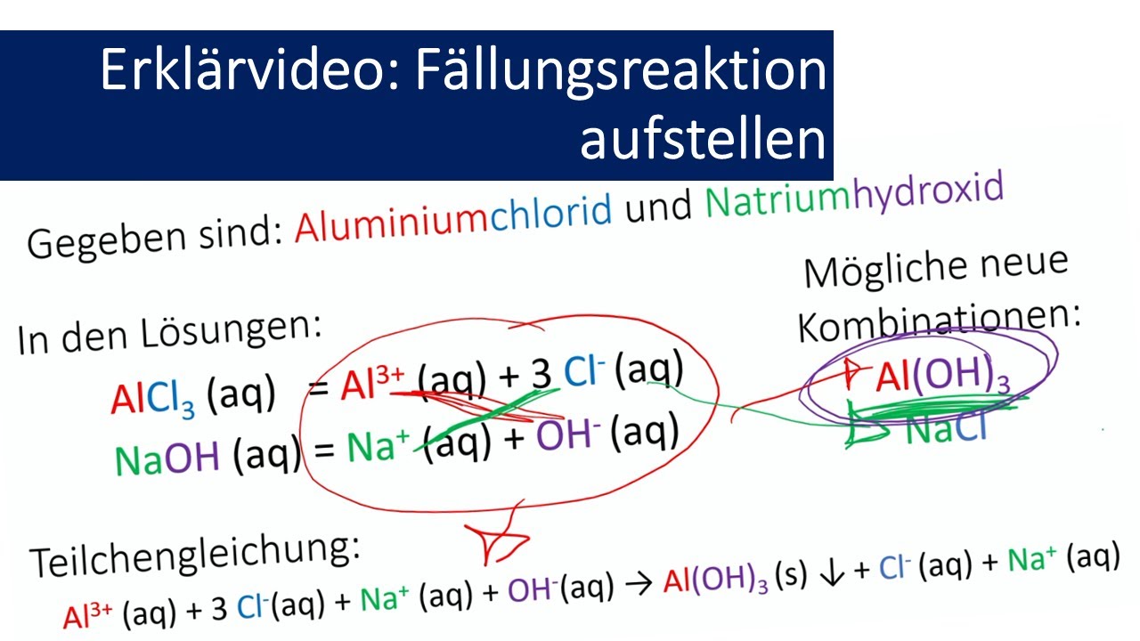 Erklärvideo: Fällungsreaktion aufstellen - YouTube