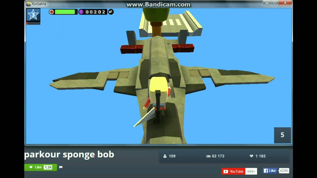 Kogama - parkour sponge bob - YouTube