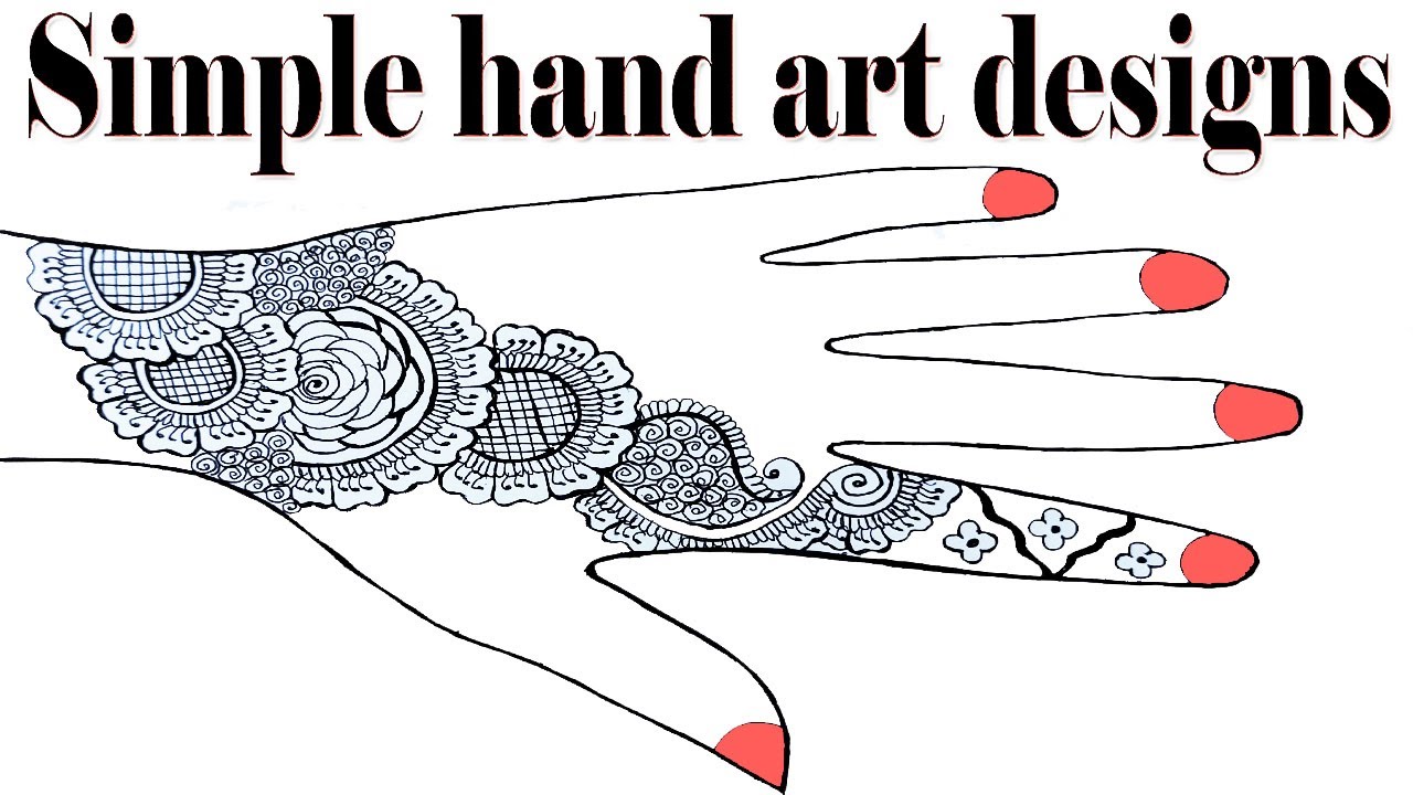 best simple hand art designs | Sristy art gallery - YouTube
