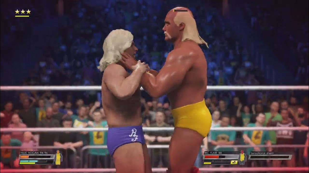 Ric Flair vs Hulk Hogan WCW Bash At The Beach 1994 WWE 2K22 - YouTube