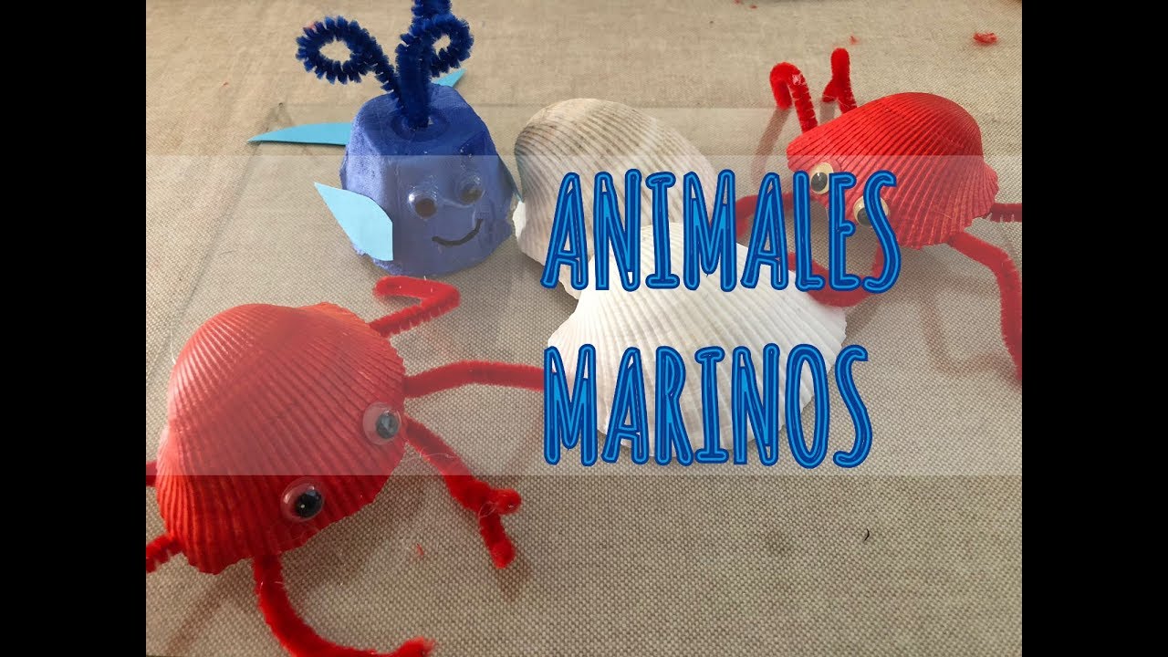 Cómo hacer Cangrejos y Ballenas con conchas - Manualidad Rotger CREA ...