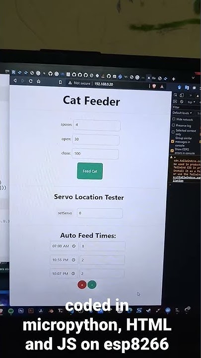 automatic cat feeder project #cat #iot #esp8266 #catfeeder #automation #micropython - YouTube