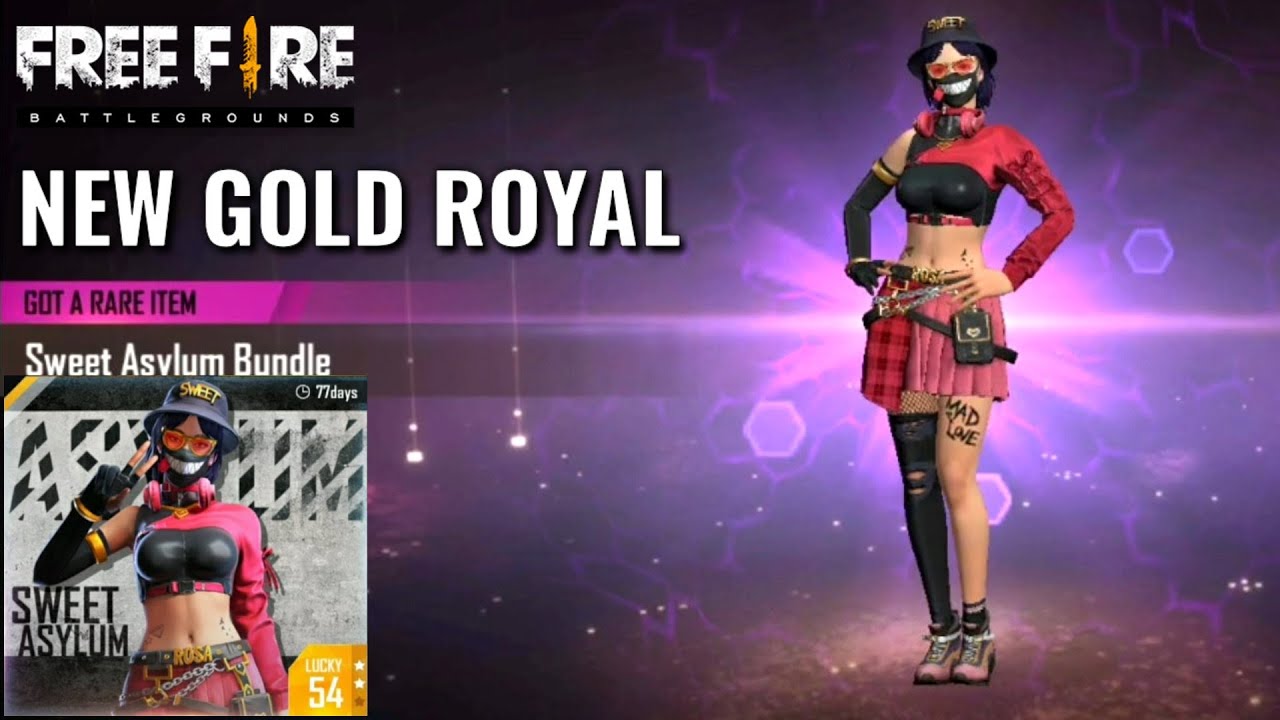 Free Fire New Gold Royal Bundle Sweet Asylum New Update Free Fire - YouTube