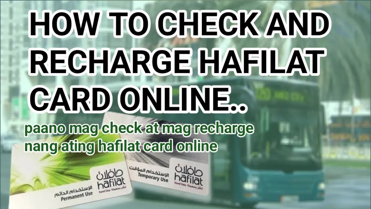 PAANO MAG CHECK AT MAG RECHARGE NANG HAFILAT BUS CARD ONLINE? - YouTube
