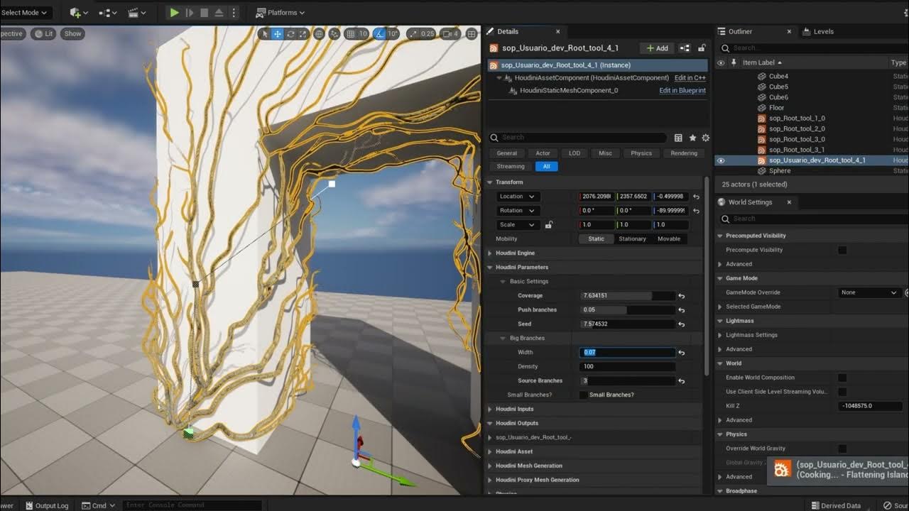 Houdini Root Generator tool for Unreal - Demo - YouTube