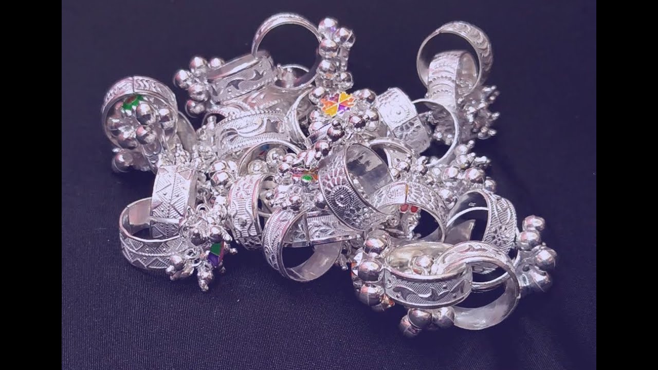 Challa Silver Toe Rings |Velli Challa Metti|சலஂலா மெட்டி|Fancy Challa ...