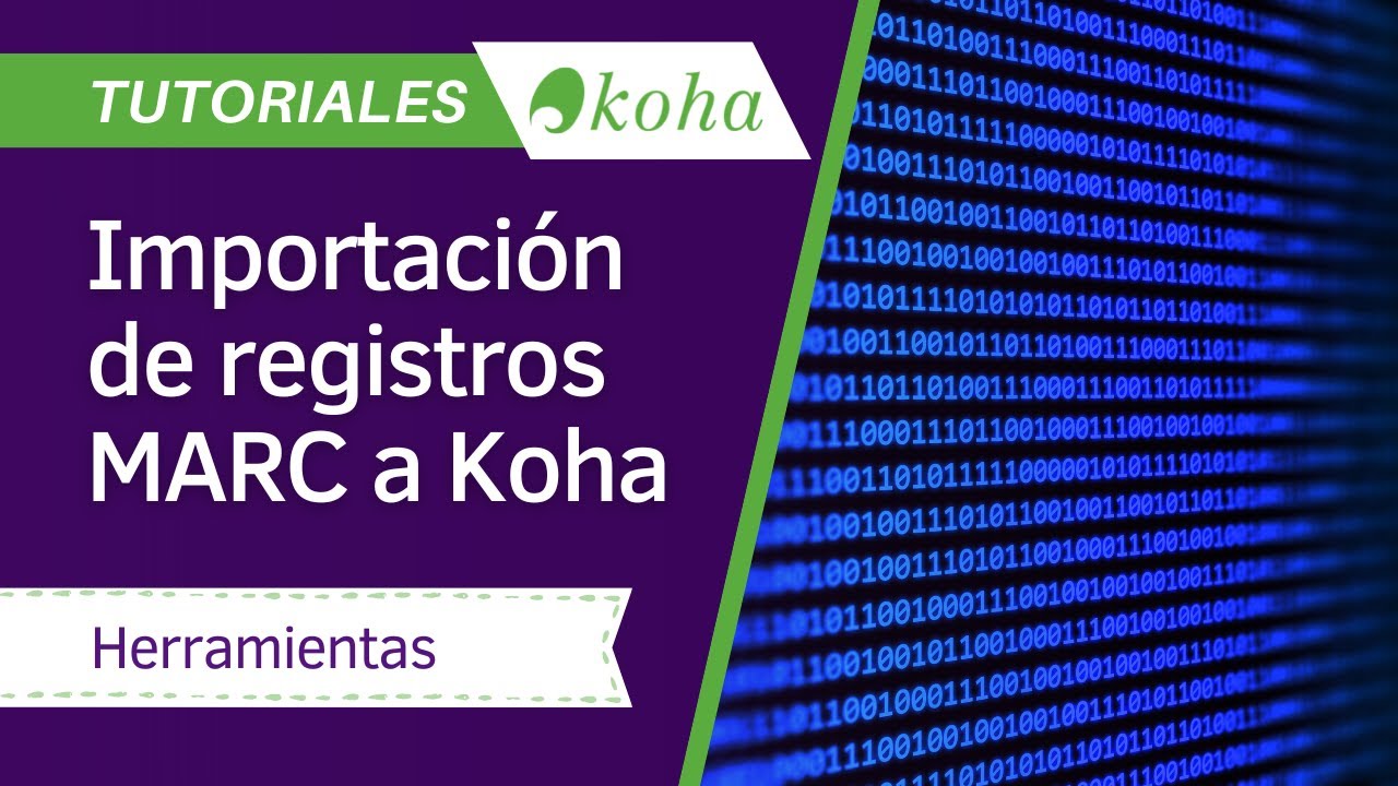 Importación de registros MARC a Koha - YouTube