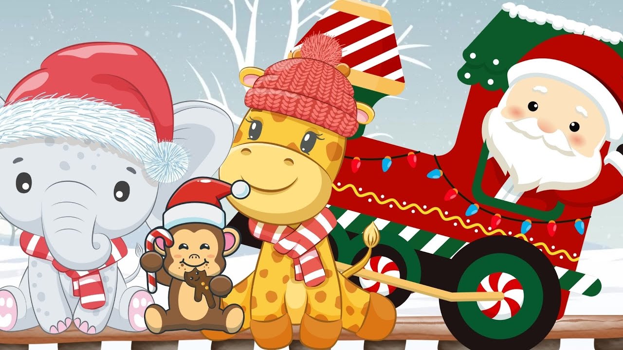 Christmas Animal Train | Baby Animals Train | animals for kids | jungle ...