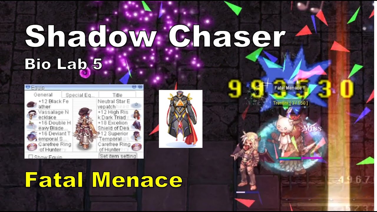 [BB iRO] Shadow Chaser Fatal Menace - Bio Lab 5 - IRO Chaos 5 - YouTube