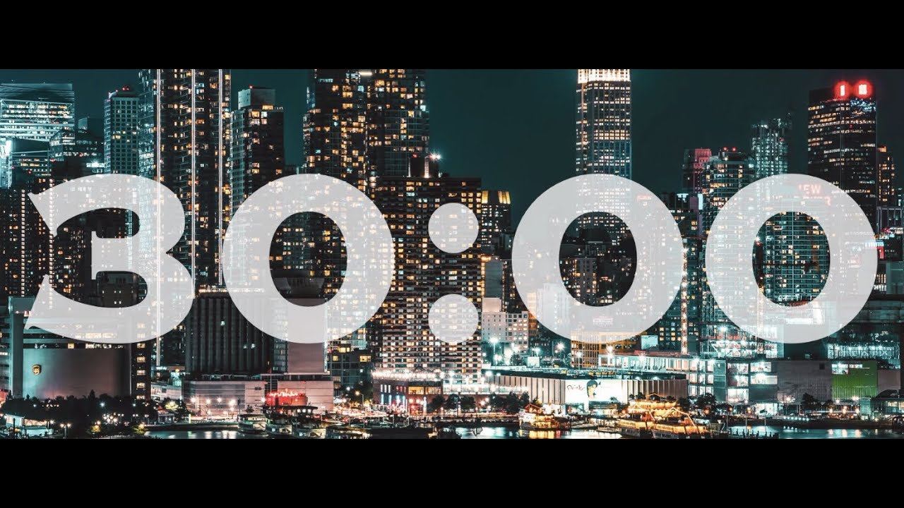 30 minute city timer, start slides, 15/10 minute vocal reminders, 10 ...