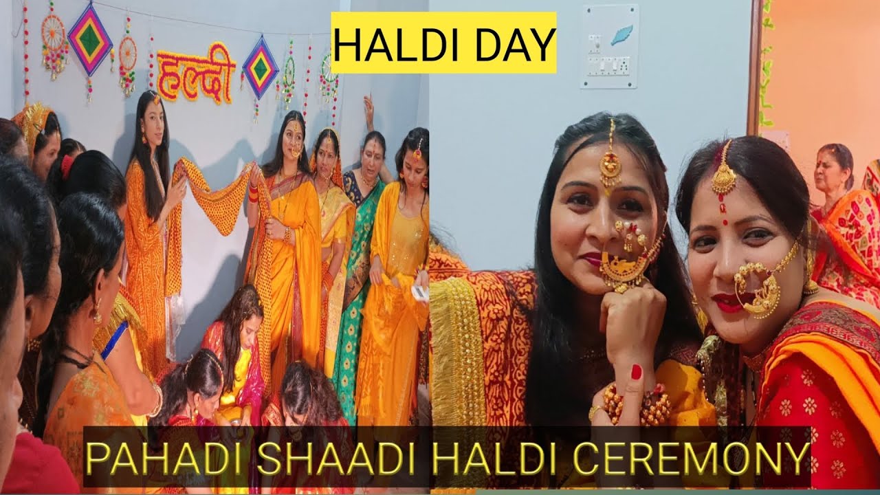 #pahadi shaadi haldi ceremony#satender&kavita rawat vlog - YouTube