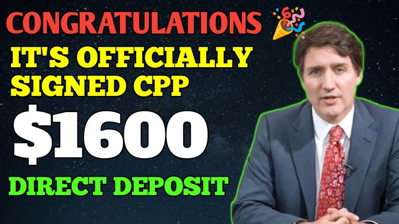 Justin Trudeau Passed New CPP: $1600 Confirmed! Coming This Monday ...