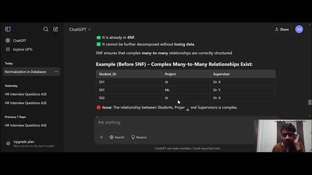 Normalization Interview Question - YouTube