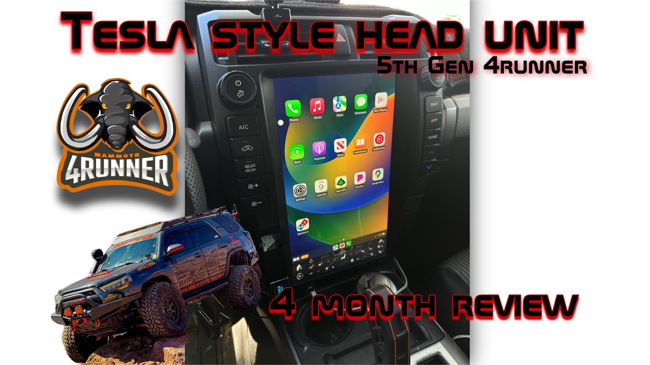 Tesla style head unit 5th gen 4runner review - YouTube