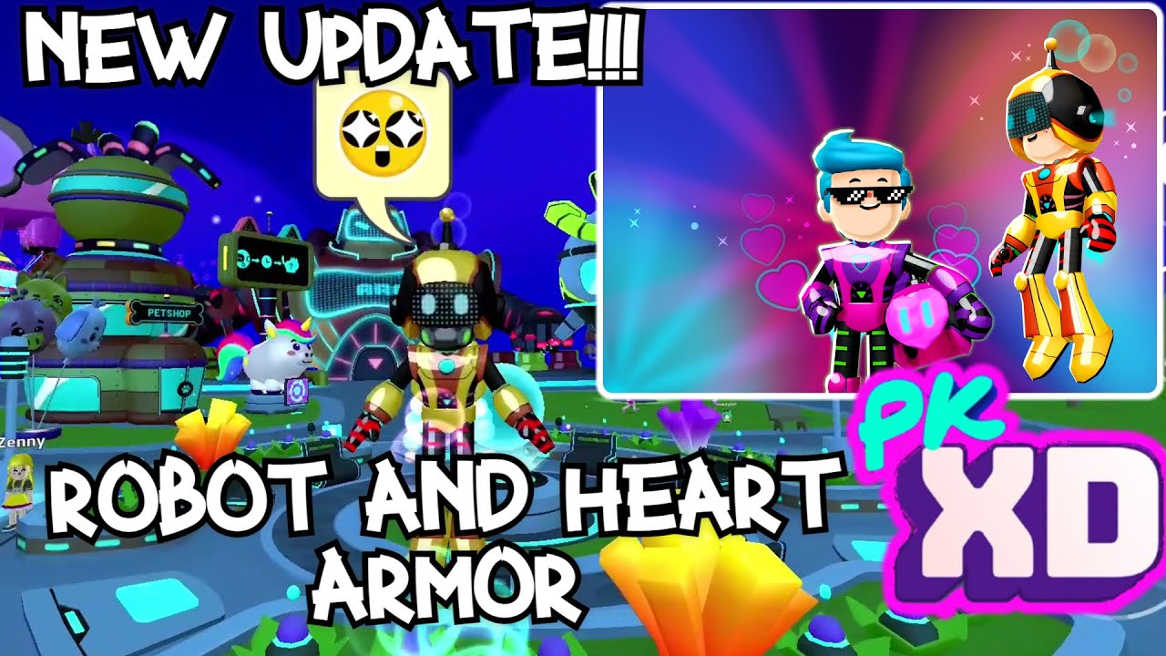 NEW SECRET BOX AND FLY ARMOR! ROBOT AND HEART ARMOR IN PK XD - YouTube