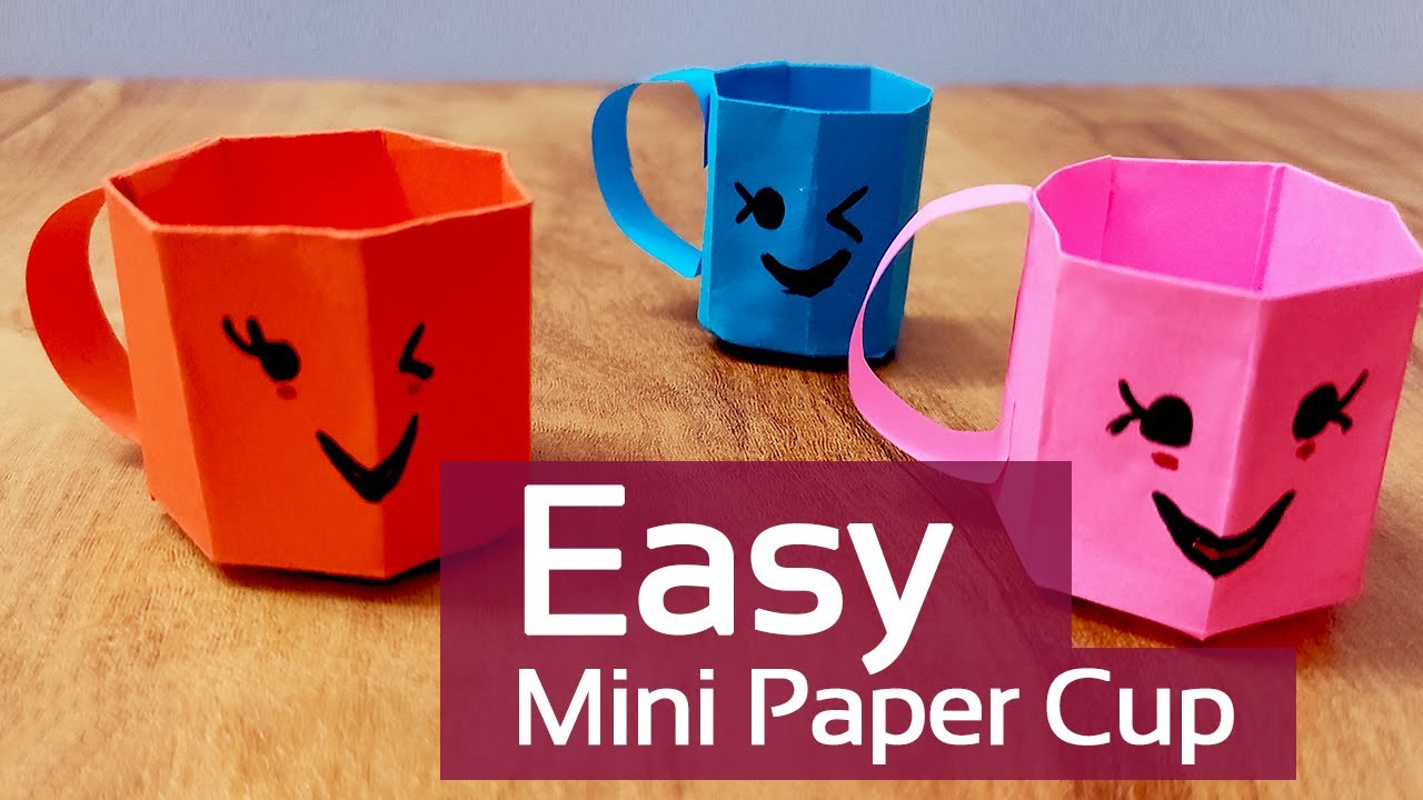 Easy & beautiful mini paper cup - YouTube