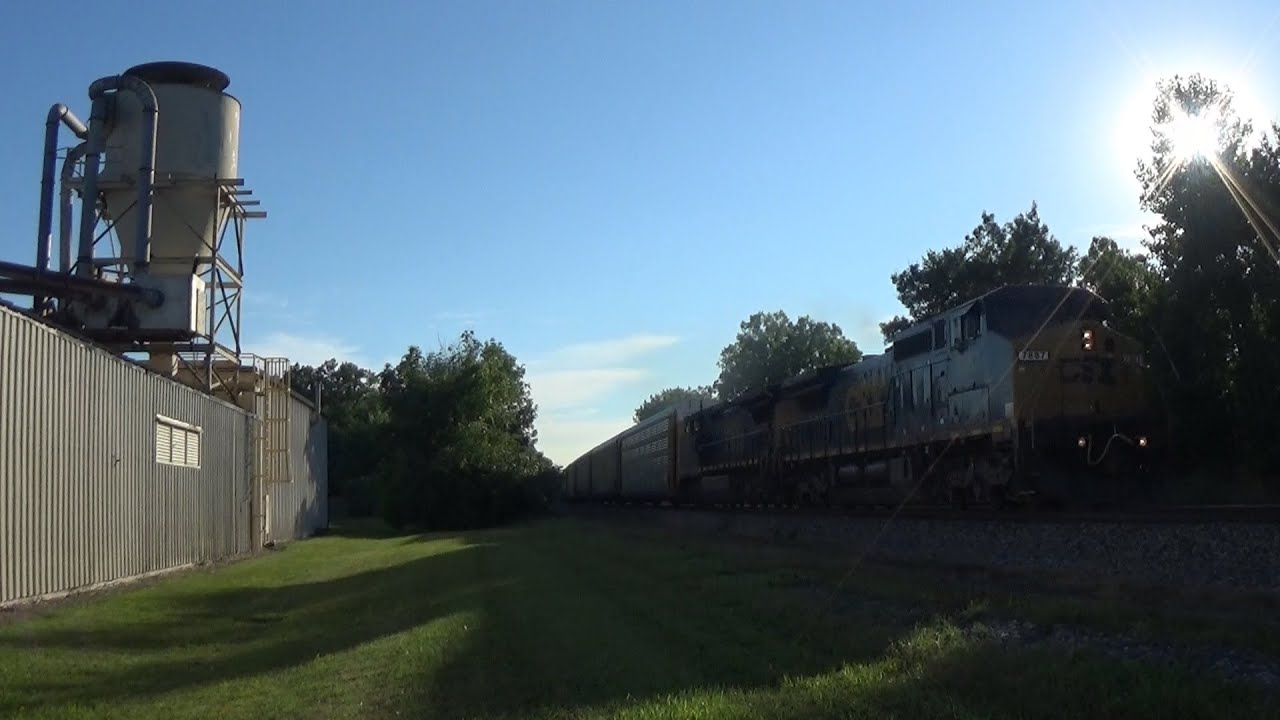 (Full Video - Read Description) CSX Autorack M204 - CSX C40-8W #7887 ...