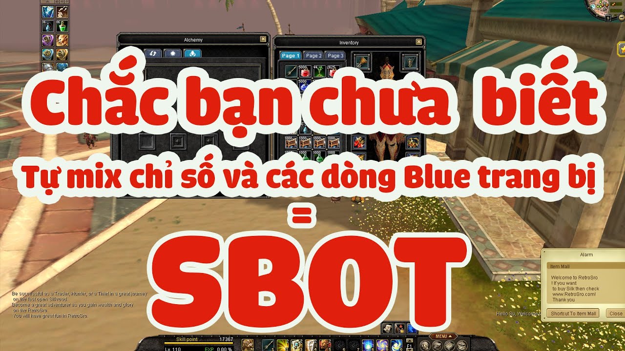 Sro Việt Nam | Cách tự mix chỉ số và các dòng Blue trang bị bằng SBOT ...