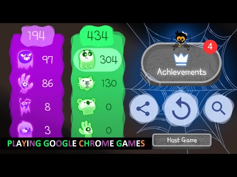 Playing the google chrome Halloween game - YouTube