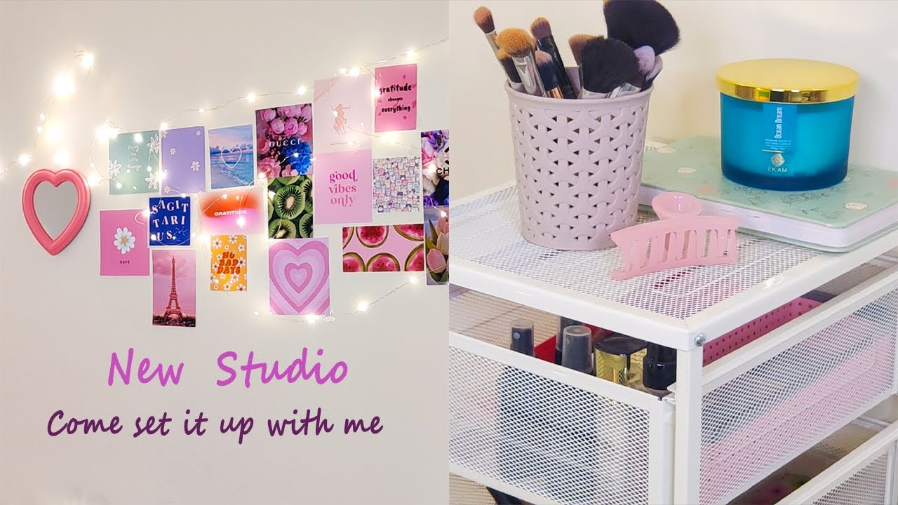 STUDIO ROOM MAKEOVER | Pinterest inspired makeup room transformation ...