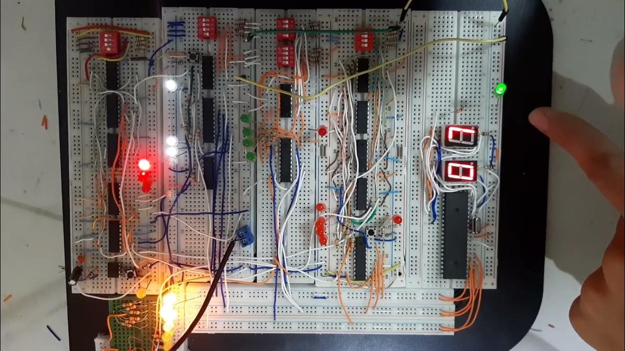 hand made calculator using logic gates - YouTube
