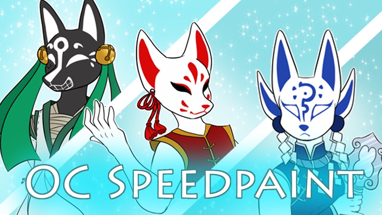 Natsu (Re)Designs - Kitsune Characters (OC Speedpaint) - YouTube